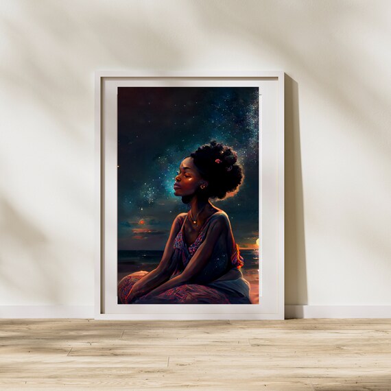 African Moon Goddess Paintings