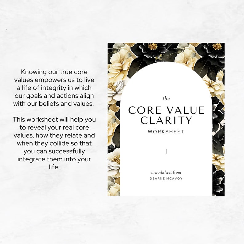 Core Value Clarity: 6 Step Process to Help You Discover Your - Etsy