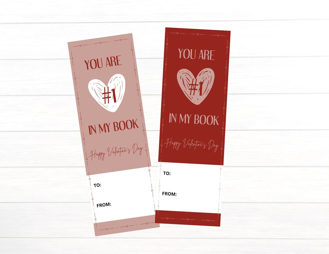 Valentine's Day Bookmark Gift From Teachers, Student Valentine Gifts ...