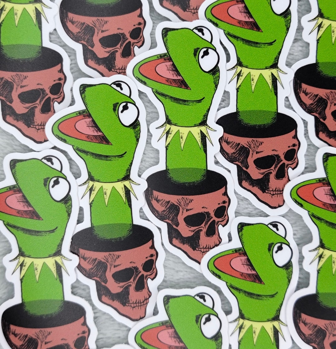 Kermit Ghost Skull Vinyl Sticker 3 Inch - Etsy