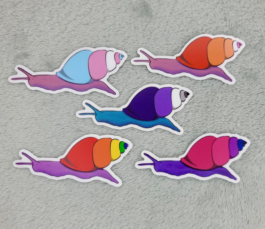 Pride Snails Gay Bi Lesbian Trans Ace Matte Vinyl Sticker 3 Inch - Etsy