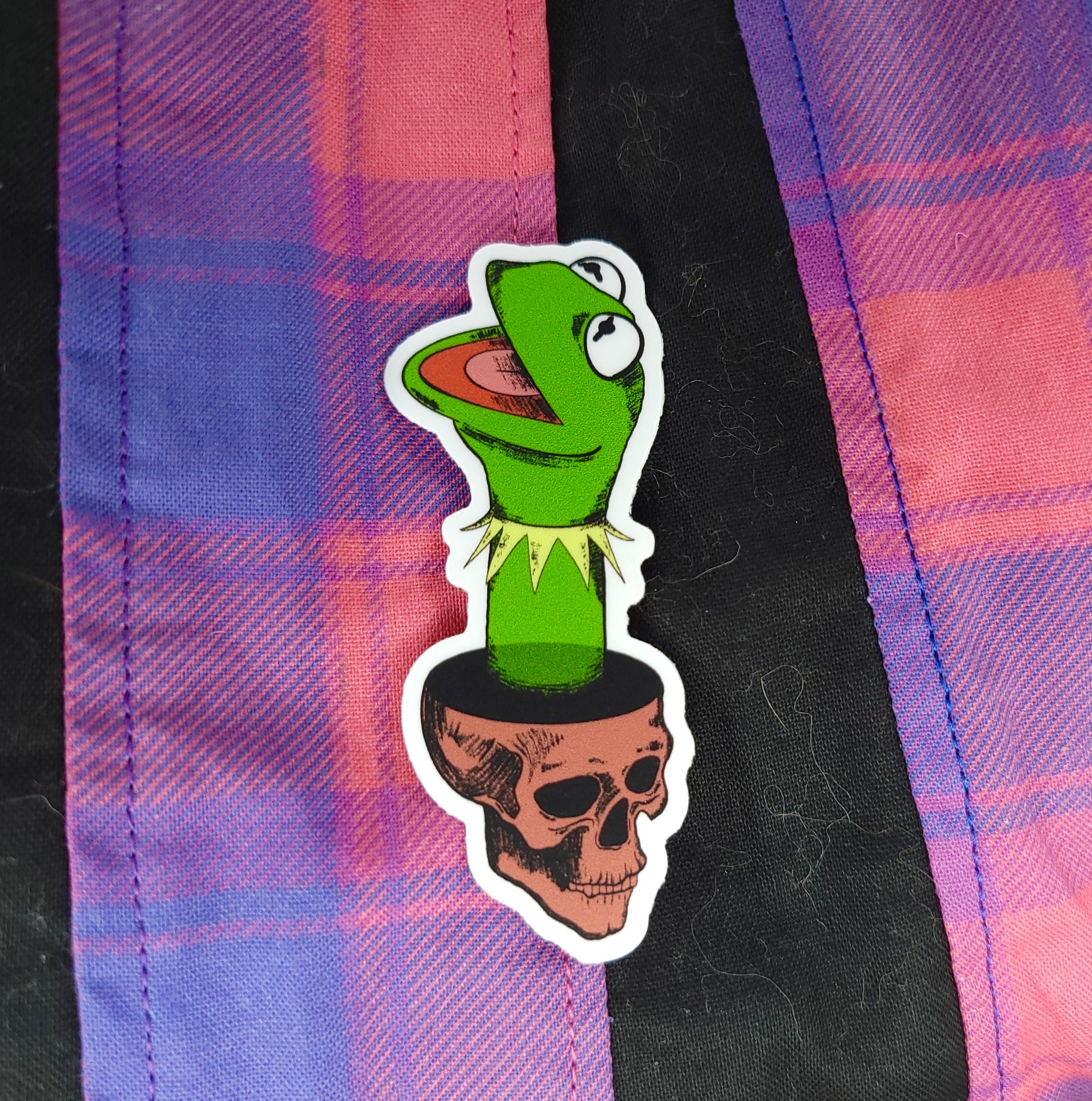 Kermit Ghost Skull Vinyl Sticker 3 Inch - Etsy