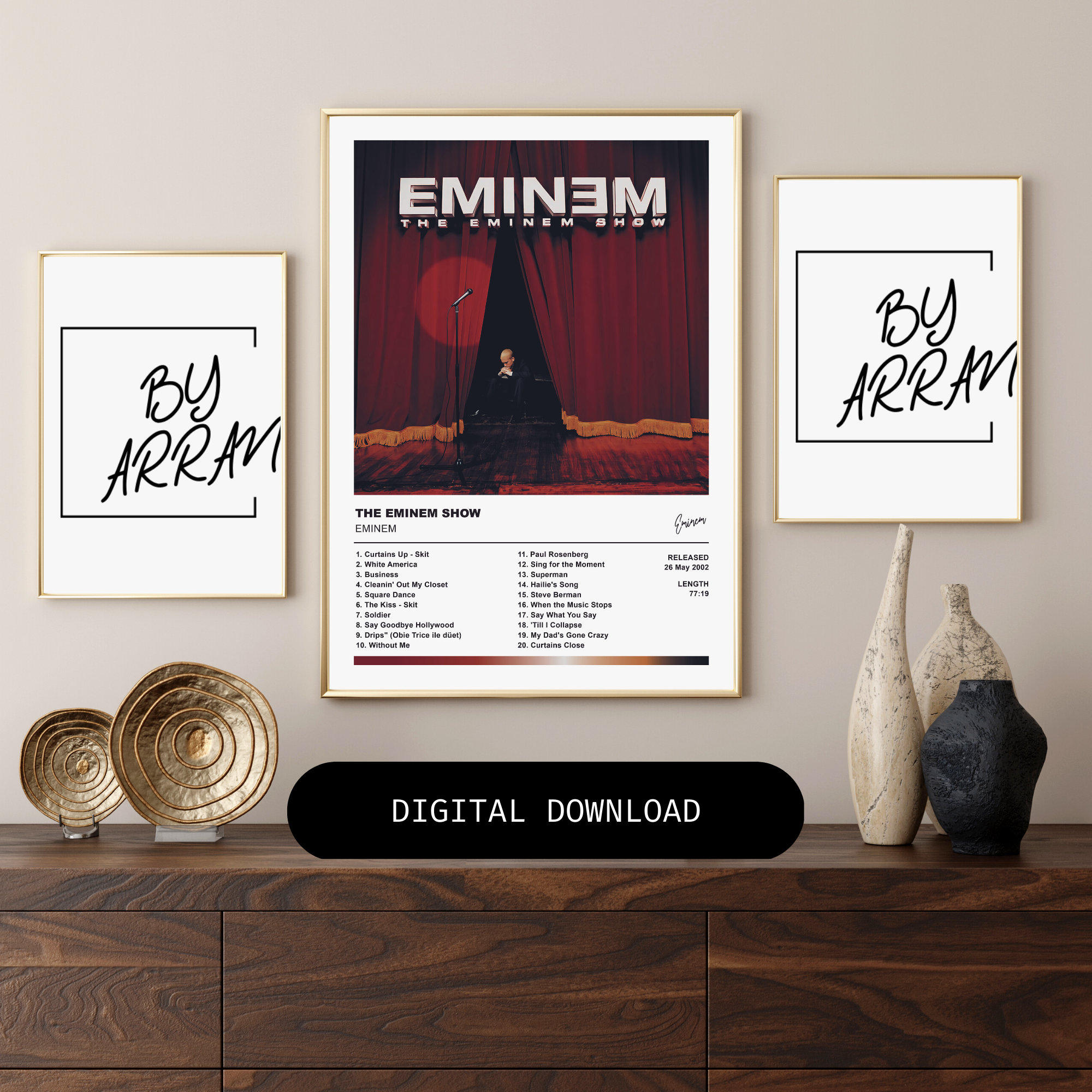 Eminem Poster - The Eminem Show Album Cover Digital Poster | Printerval ...