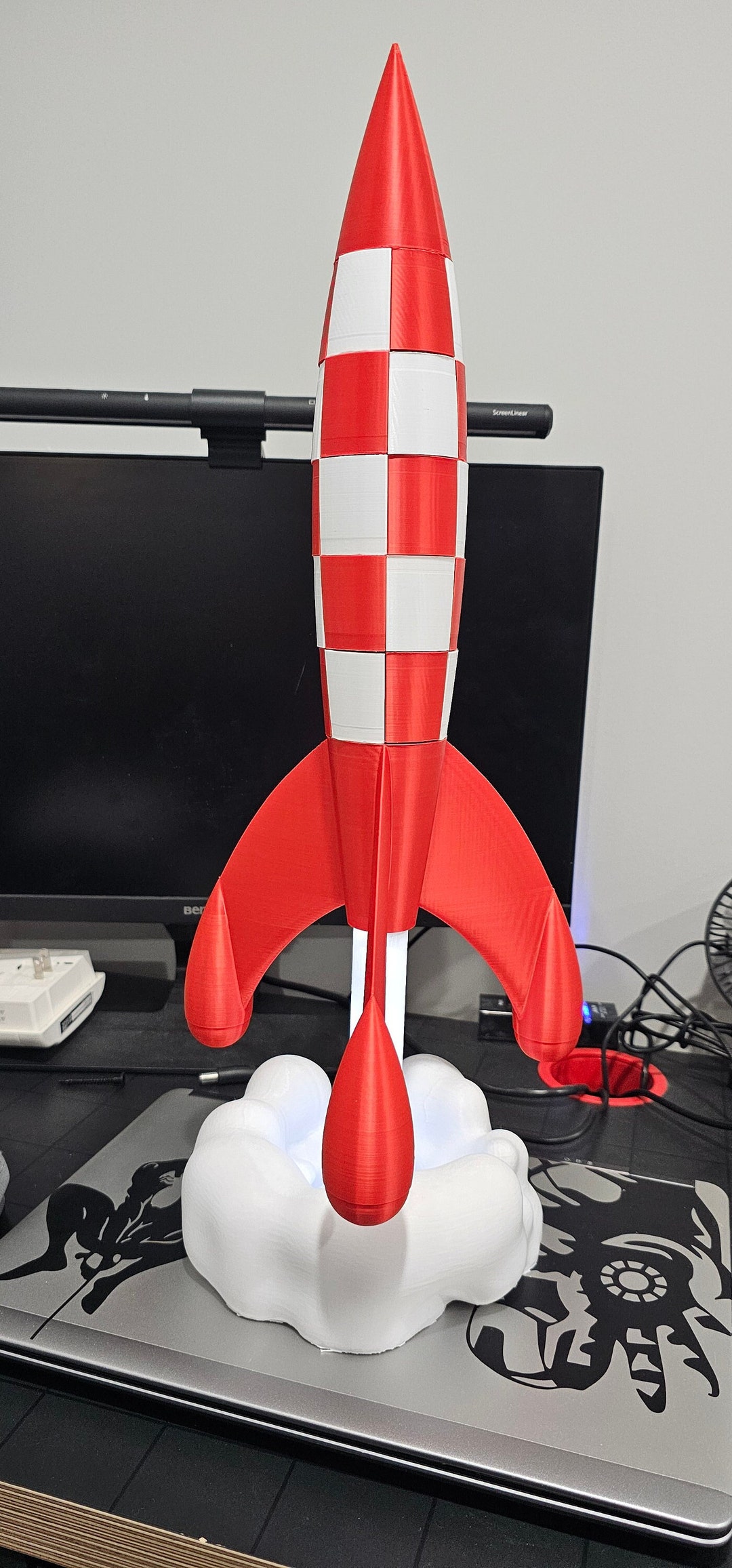 3D Printed Cartoon Rocket Lamp - Etsy