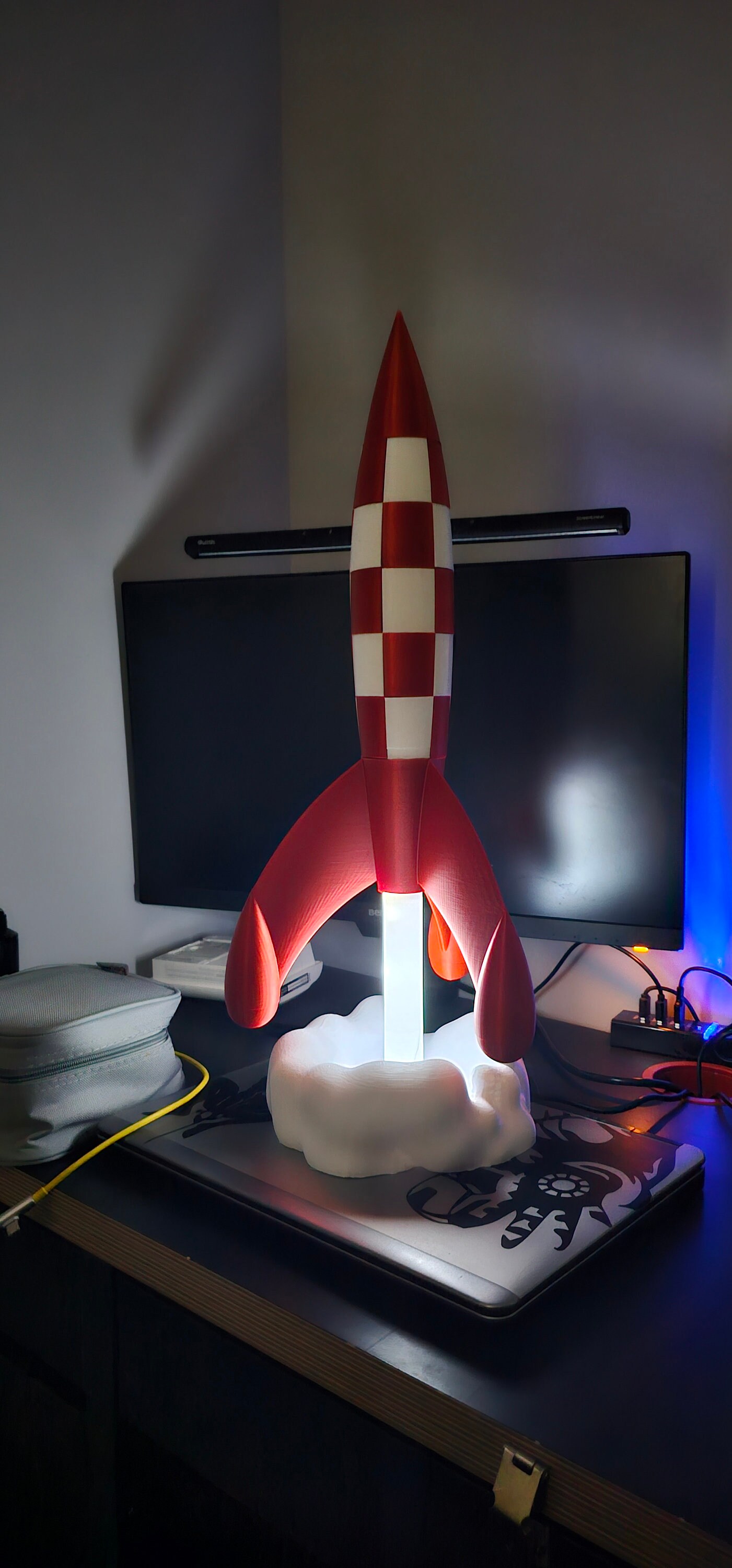 3D Printed Cartoon Rocket Lamp - Etsy