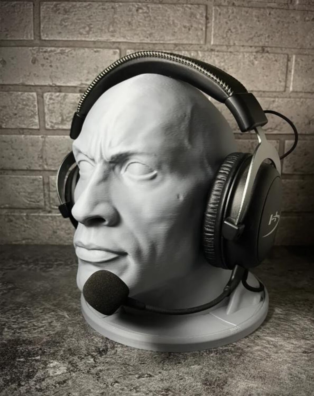Headphone Stand - the Rock Bust - Etsy