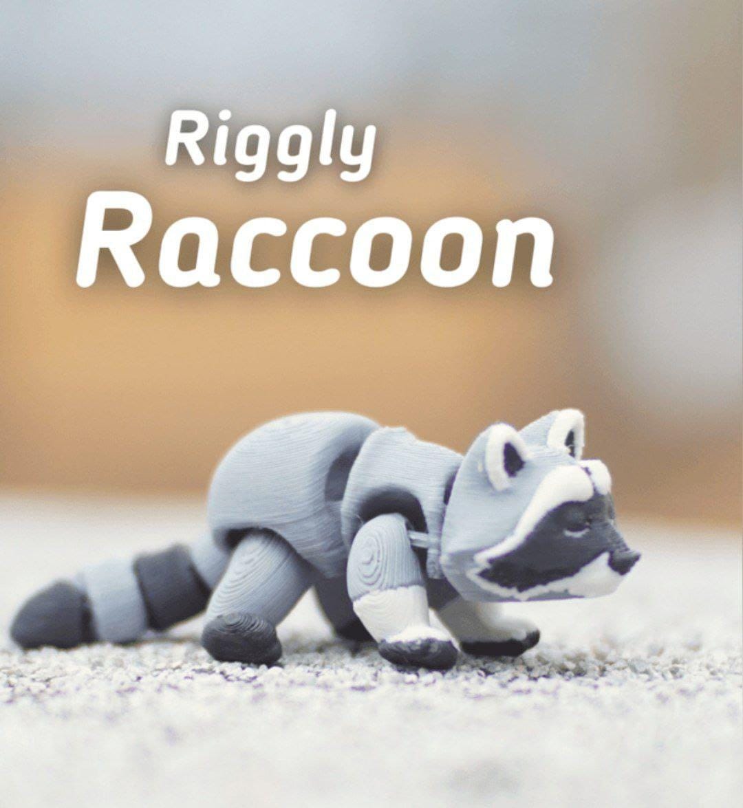 Riggly Raccoon Articulated Fidget - Print File Only - Etsy