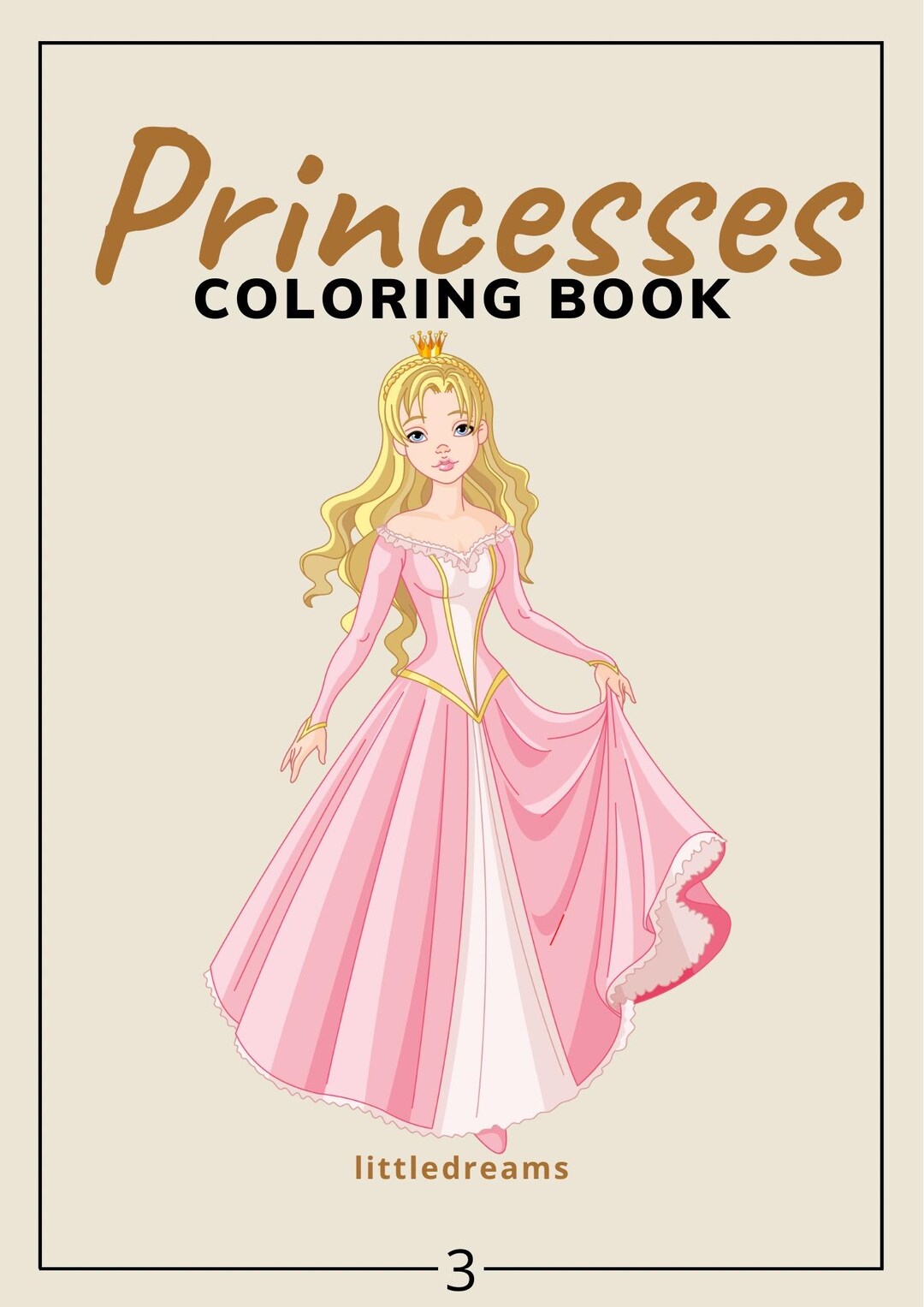 Coloring Book With Princesses, Princes and Horses A4 With 50 Pages ...