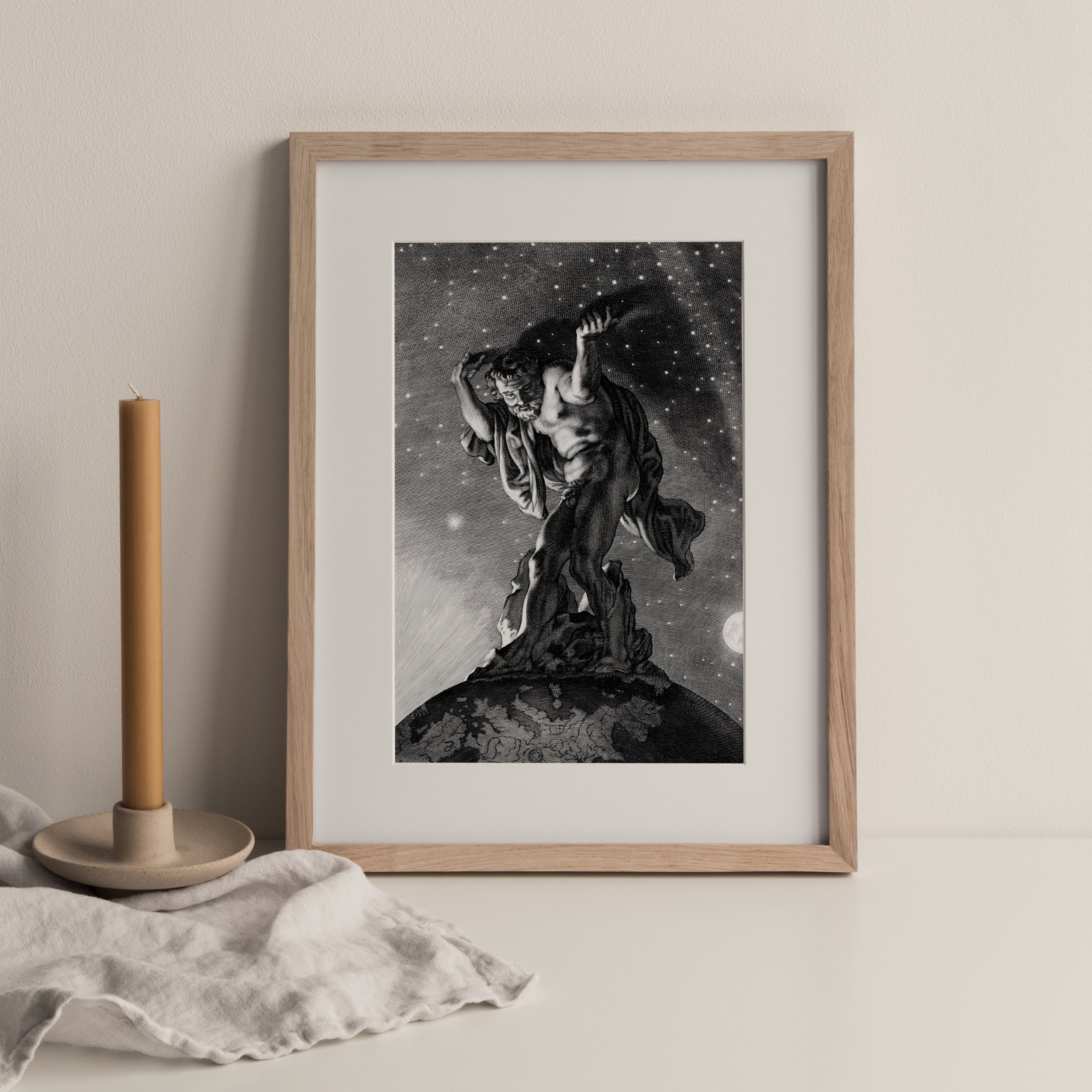 Atlas Holding Sky Print – Vintage Greek Mythology Art (digital Download ...
