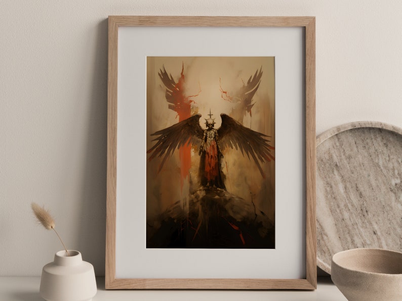 PAZUZU Mesopotamian Wind Demon God Art Poster Print Dark - Etsy