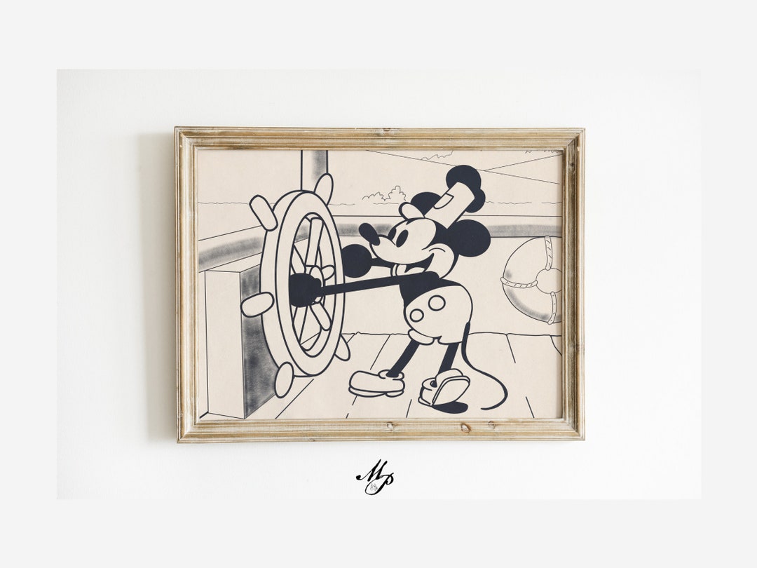 Vintage Mickey Poster, Mickey Party Decoration, Vintage Mickey Mouse ...