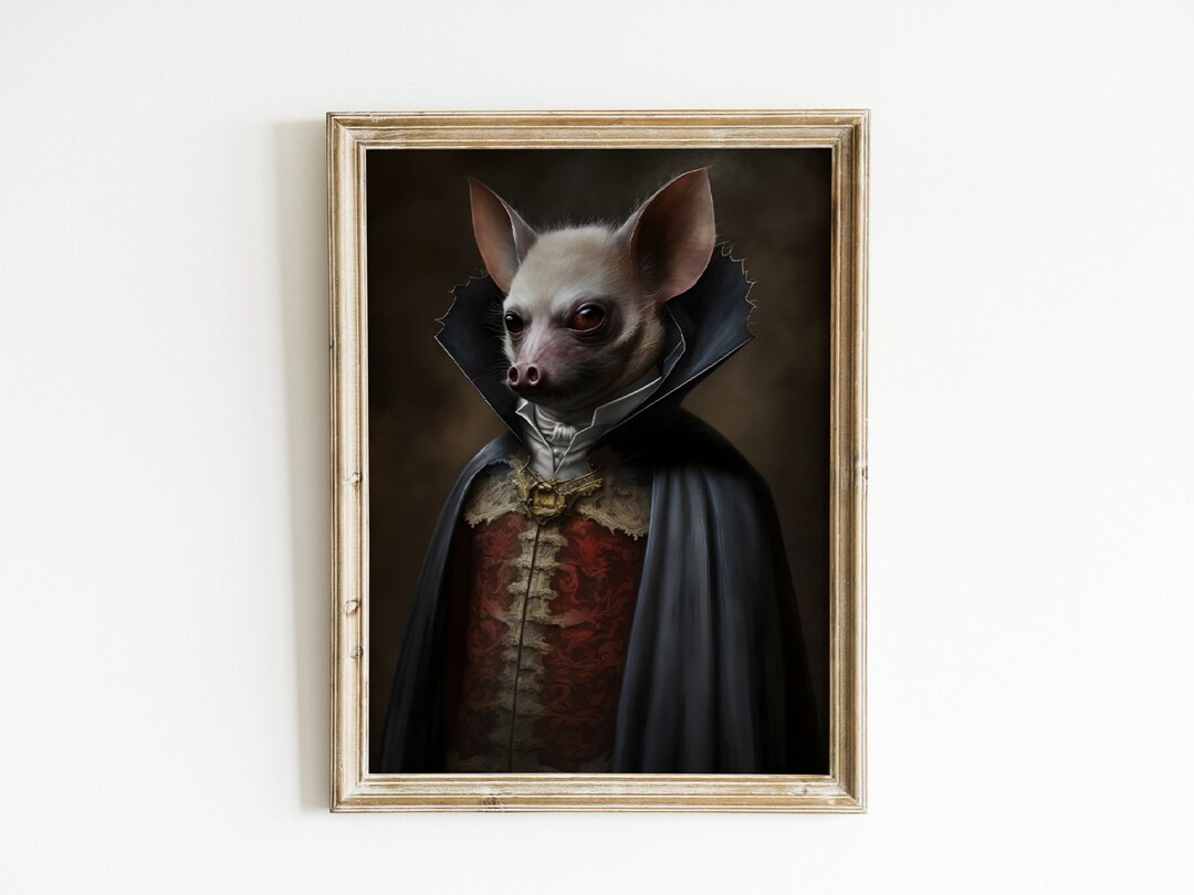 Gothic Bat Poster - Vintage Art - Home Decor - Victorian Vampire - Dark ...