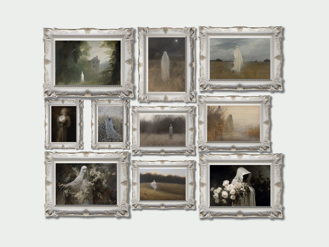 Ghost Prints Set, Macabre Wall Art, Dark Academia Decor (digital ...