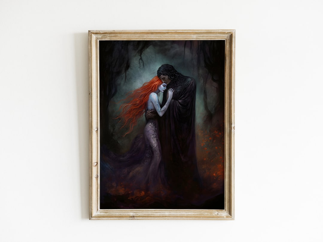 Hades Persephone Art Print - Illustration Artwork Romance - Greek ...