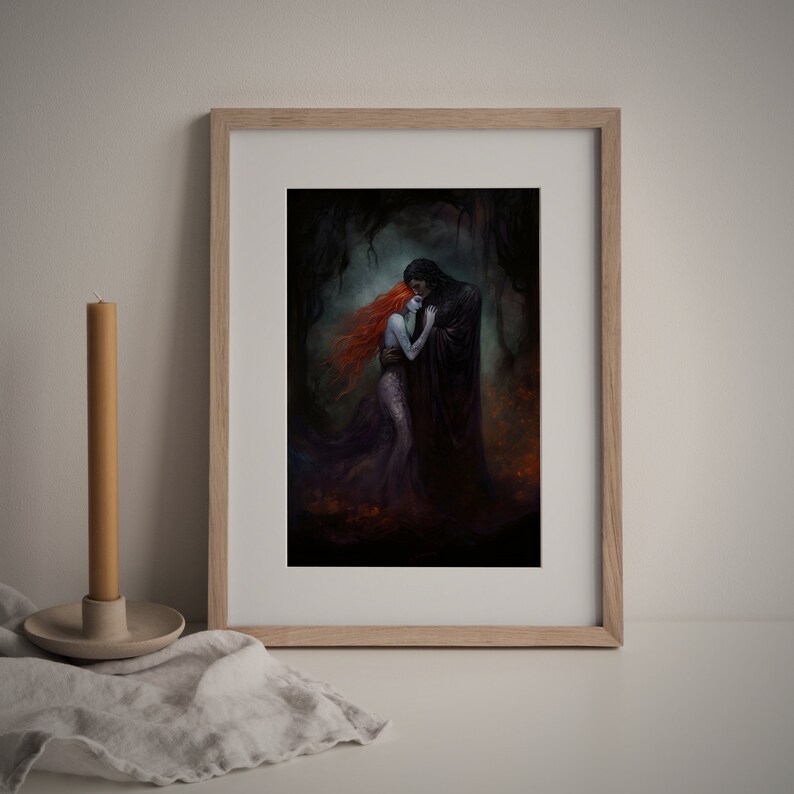 Hades Persephone Art Print Illustration Artwork Romance - Etsy