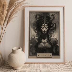 Hecate Greek Goddess Art Print | Witchy Gothic Home Decor (digital ...