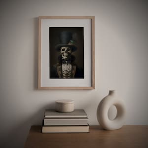Gothic Skeleton Portrait - Vintage Poster - Art Poster Print - Home ...