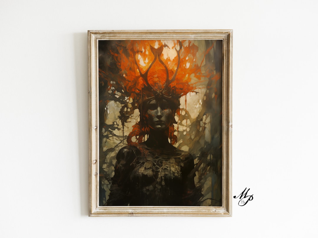 Hel Art Print, Norse Goddess of Death and Witchcraft, Hel Wall Art ...