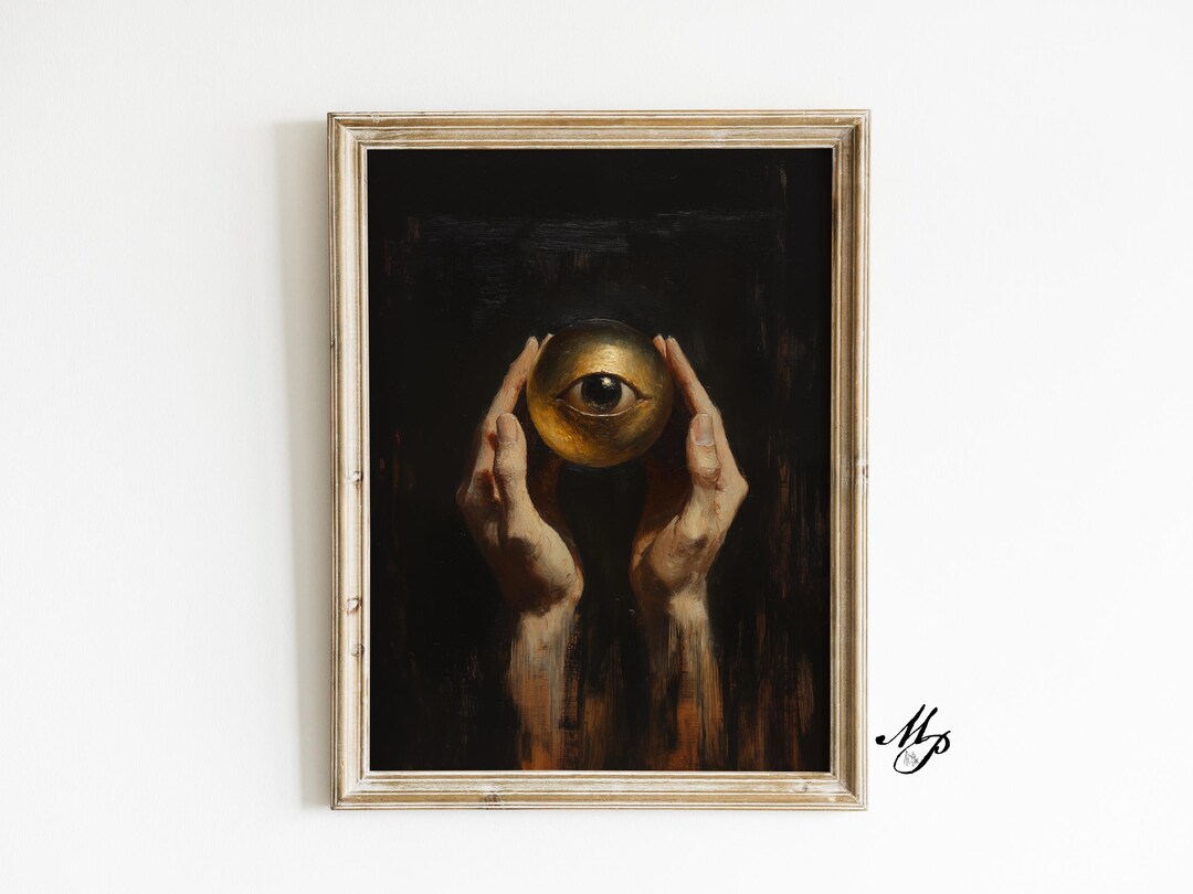 Hands of Prophecy - Cosmic Horror Painting, Eldritch Priestess, Dark ...
