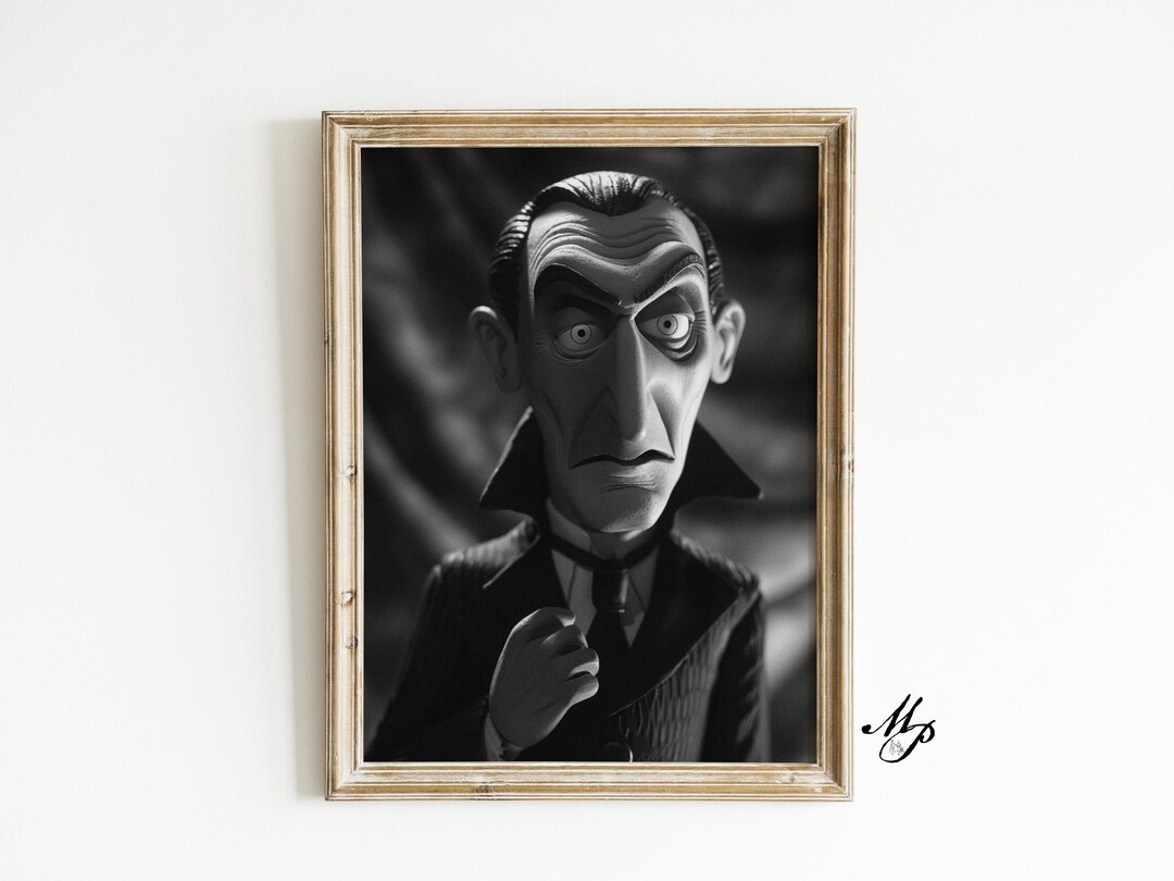 Dracula Claymation Art - Vintage Print - Home Decor - Dark Academia ...