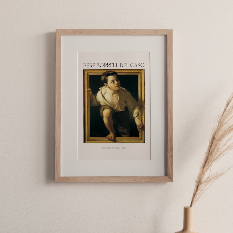 Escaping Criticism Painting by Pere Borrell Del Caso 1874 - Etsy