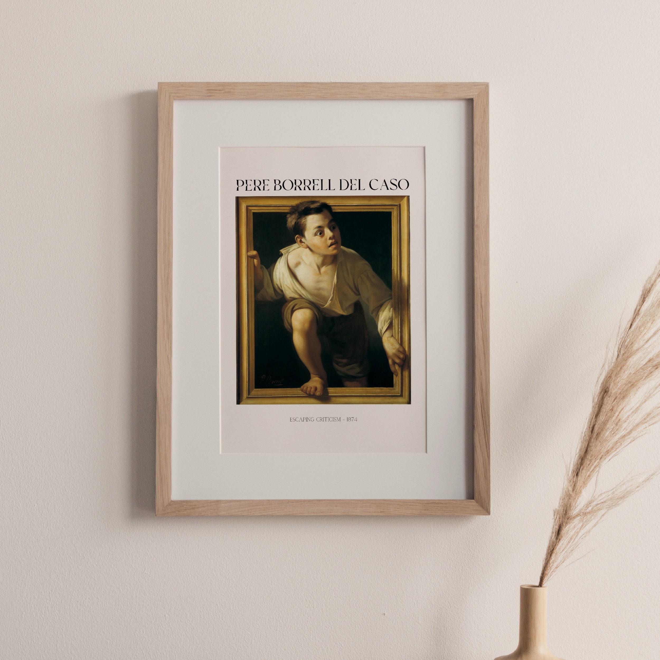 Escaping Criticism Painting by Pere Borrell Del Caso 1874 - Etsy