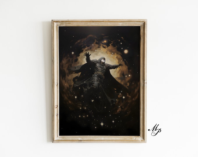 Witch on A Broom by Albert Joseph Penot, Vintage Painting, Witch Print ...