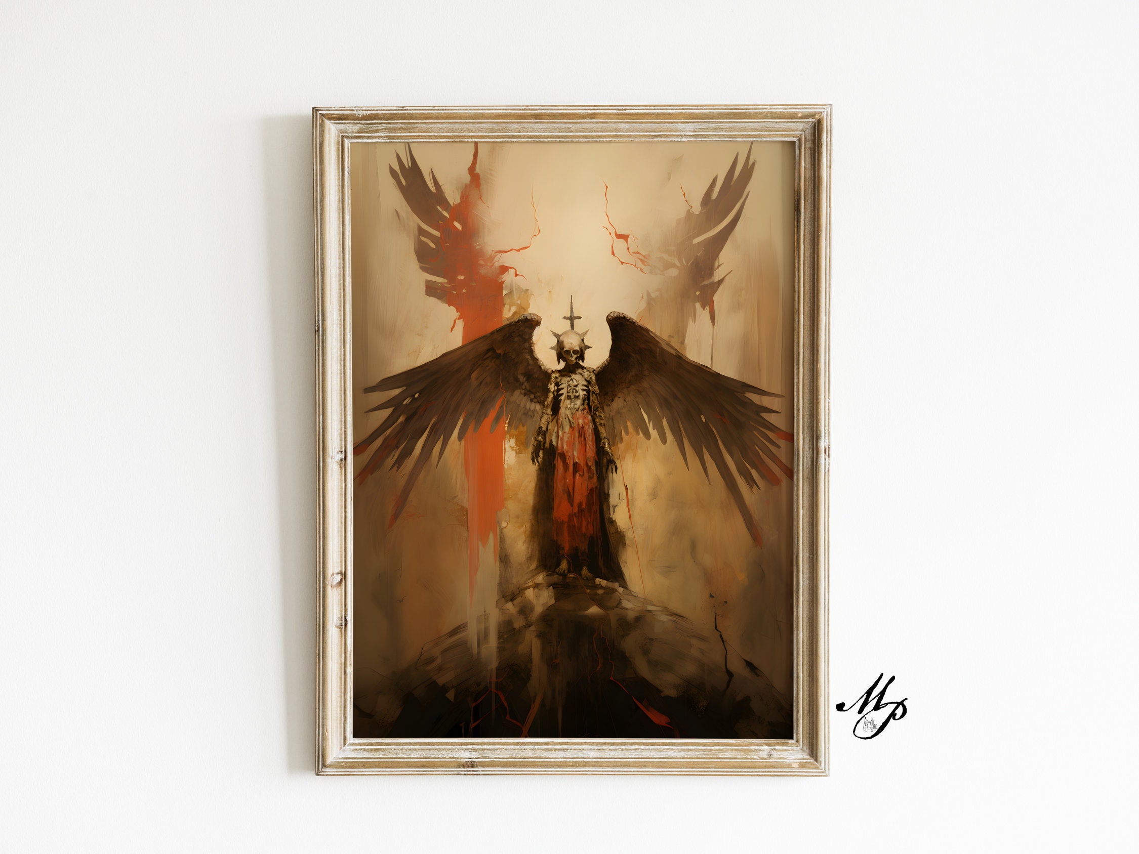 PAZUZU - Mesopotamian Wind Demon God - Art Poster Print - Dark Academia ...