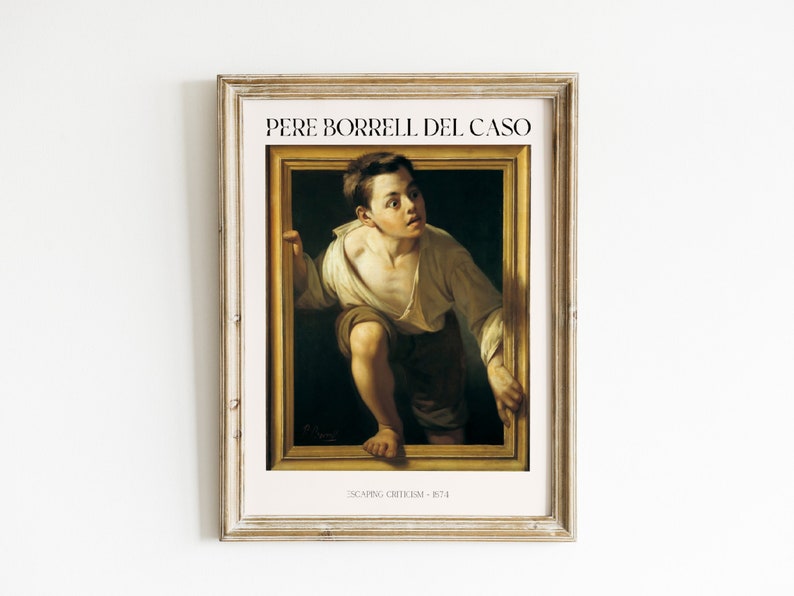 Escaping Criticism Painting by Pere Borrell Del Caso 1874 - Etsy