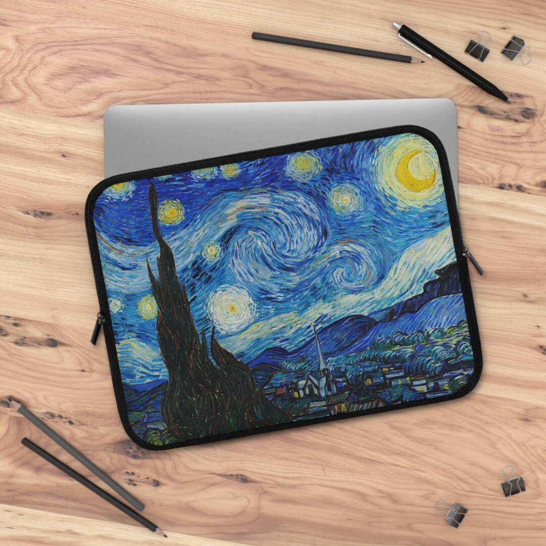 Vincent Van Gogh the Starry Night Laptop and Tablet Sleeve, Art Lover ...
