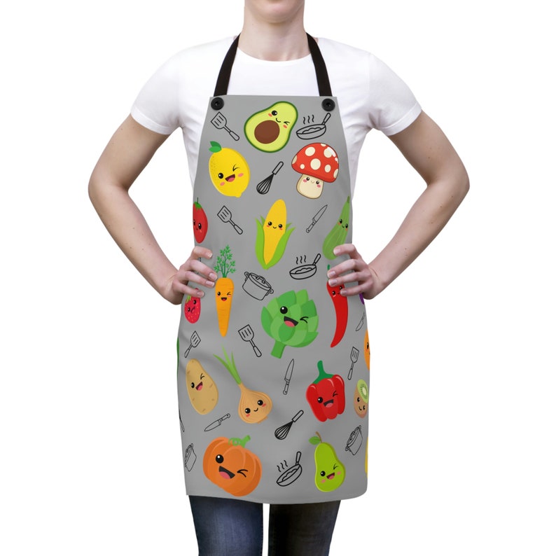 Cute Apron, Kawaii Vegetables and Fruits, Gift for Bakers, Cute Kawaii ...