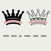 Royal Crown SVG: Princess Tiara, King & Queen Outline (digital Files ...