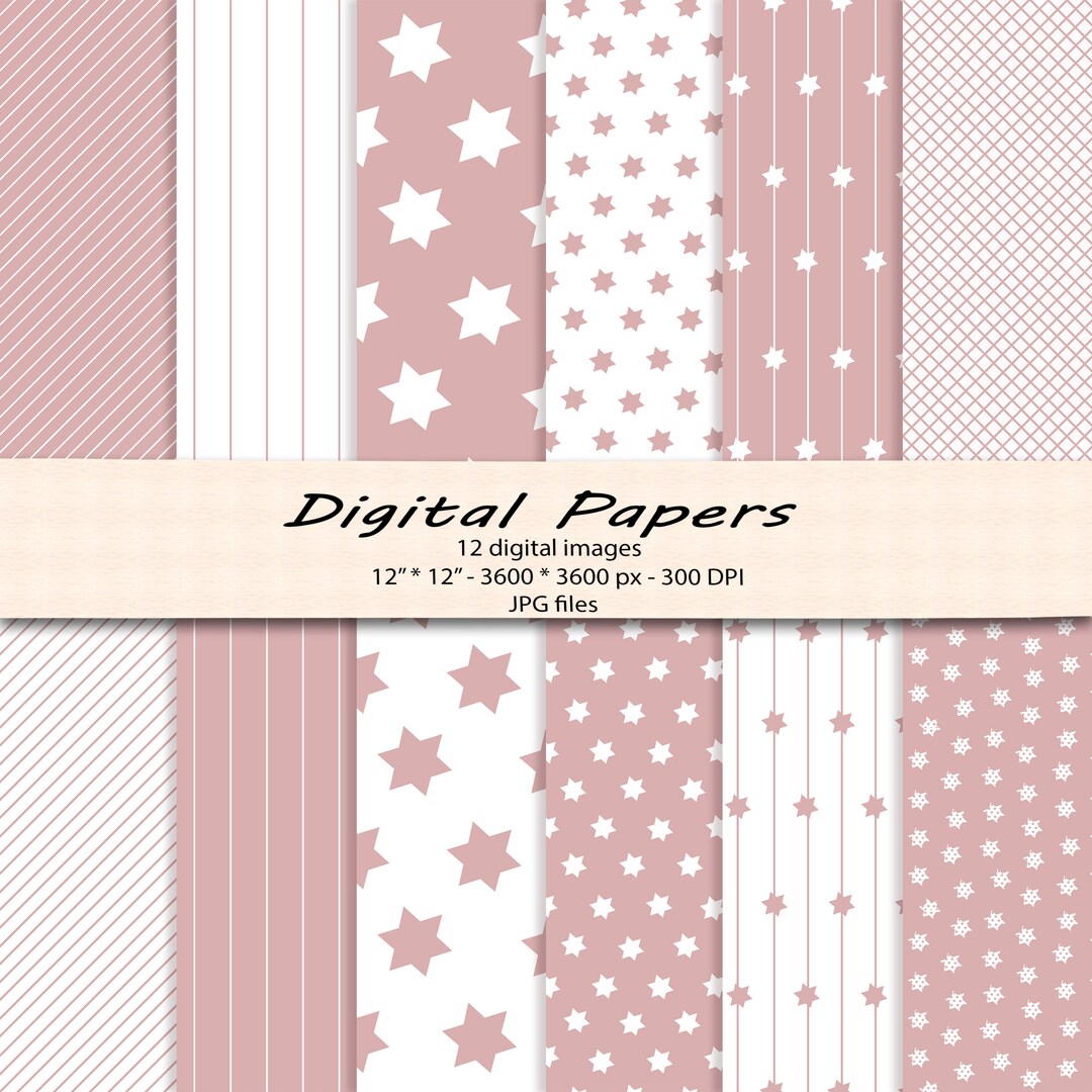 Stars Seamless Pattern, Digital Paper, Star Background, Scrapbook Paper ...