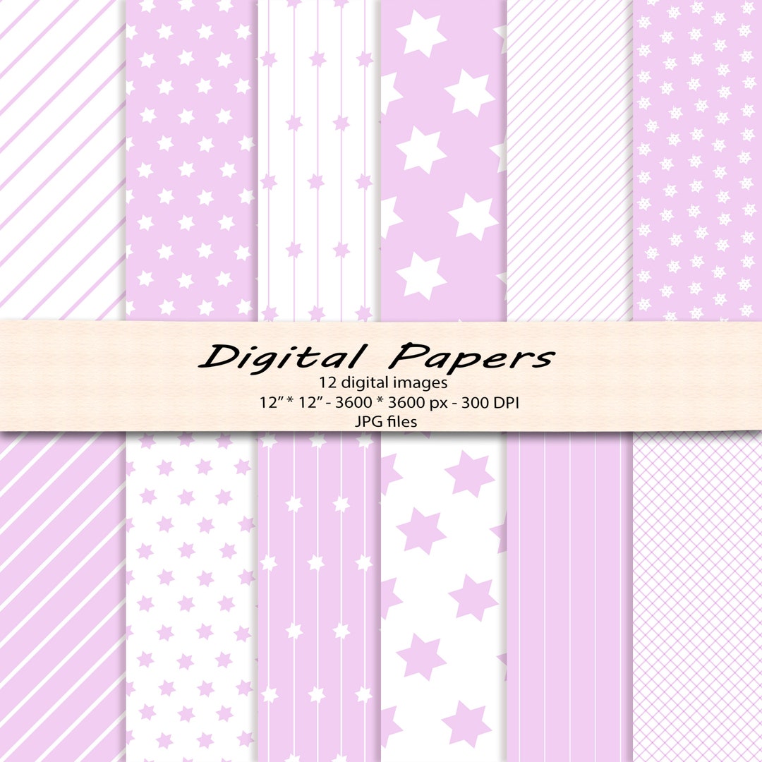 Stars Seamless Pattern, Digital Paper, Star Background, Scrapbook Paper ...