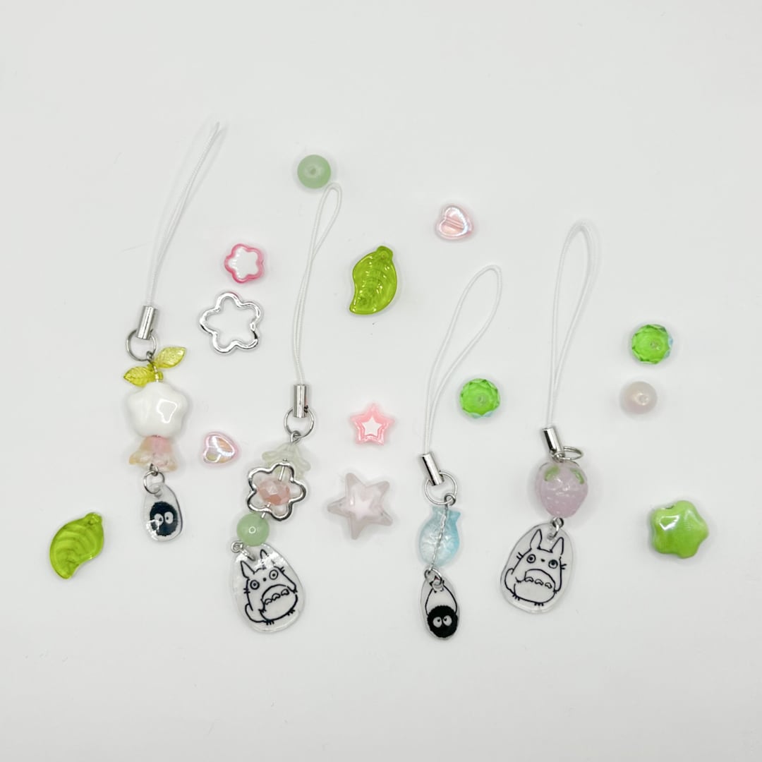 Totoro Phone Strap Phone Charm Kpop Aesthetic Miffy Gotochi Pastel Deco ...