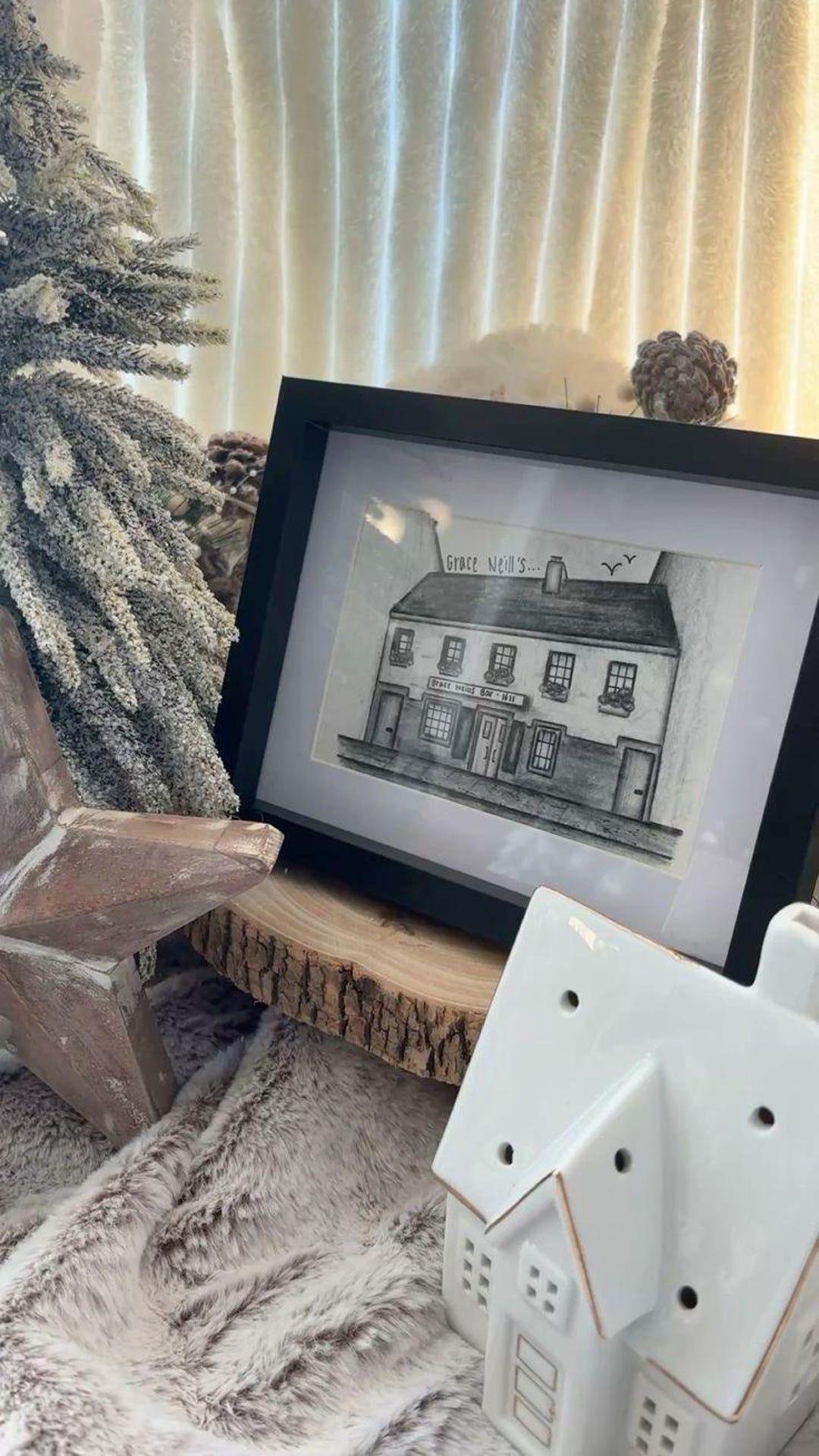 Grace Neill’s Bar Drawing | Framed 6"x4" Mounted Print | Donaghadee ...