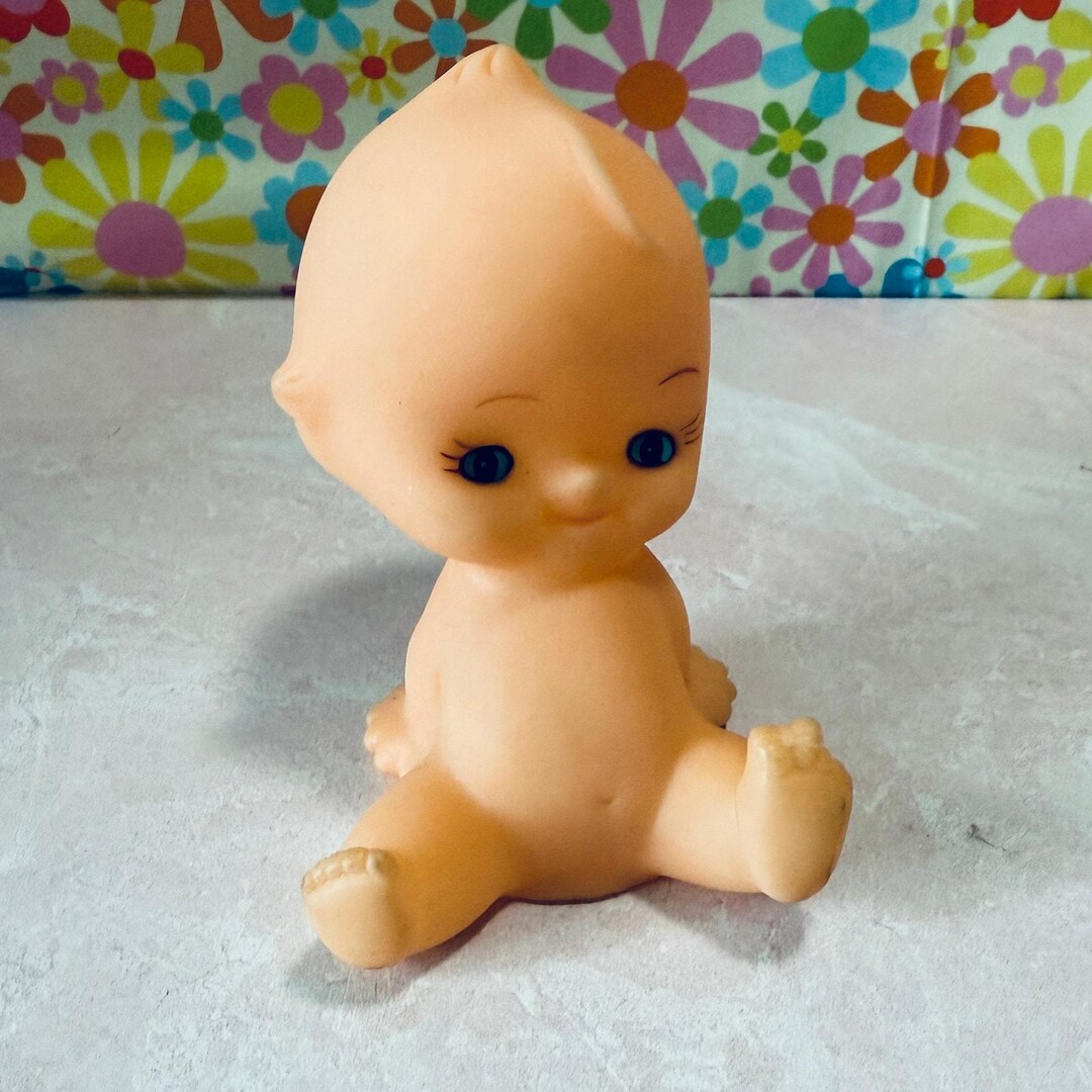 Vintage Kewpie Baby Rubber Squeak Doll, Japan, Kitschy Cute ...