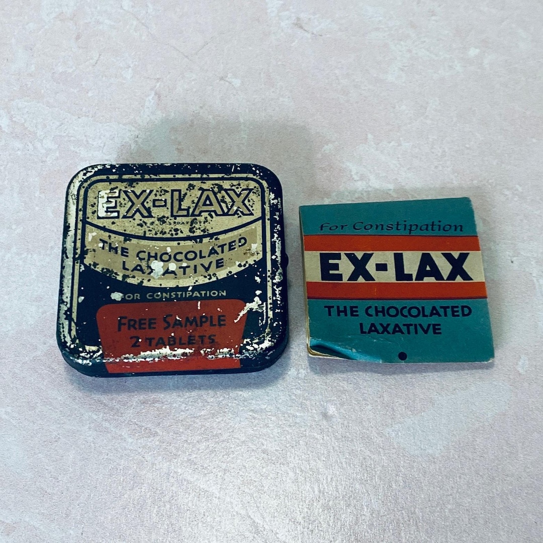 Vintage 1930s EX-LAX the Chocolated Laxative Advertising Tin W/original ...