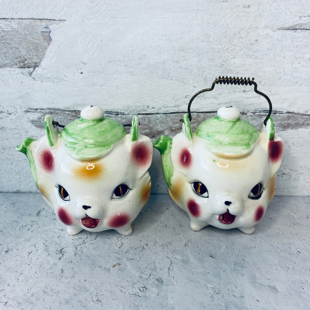 Vintage Japan Anthropomorphic Kitty Cat Teapot Salt & Pepper - Etsy