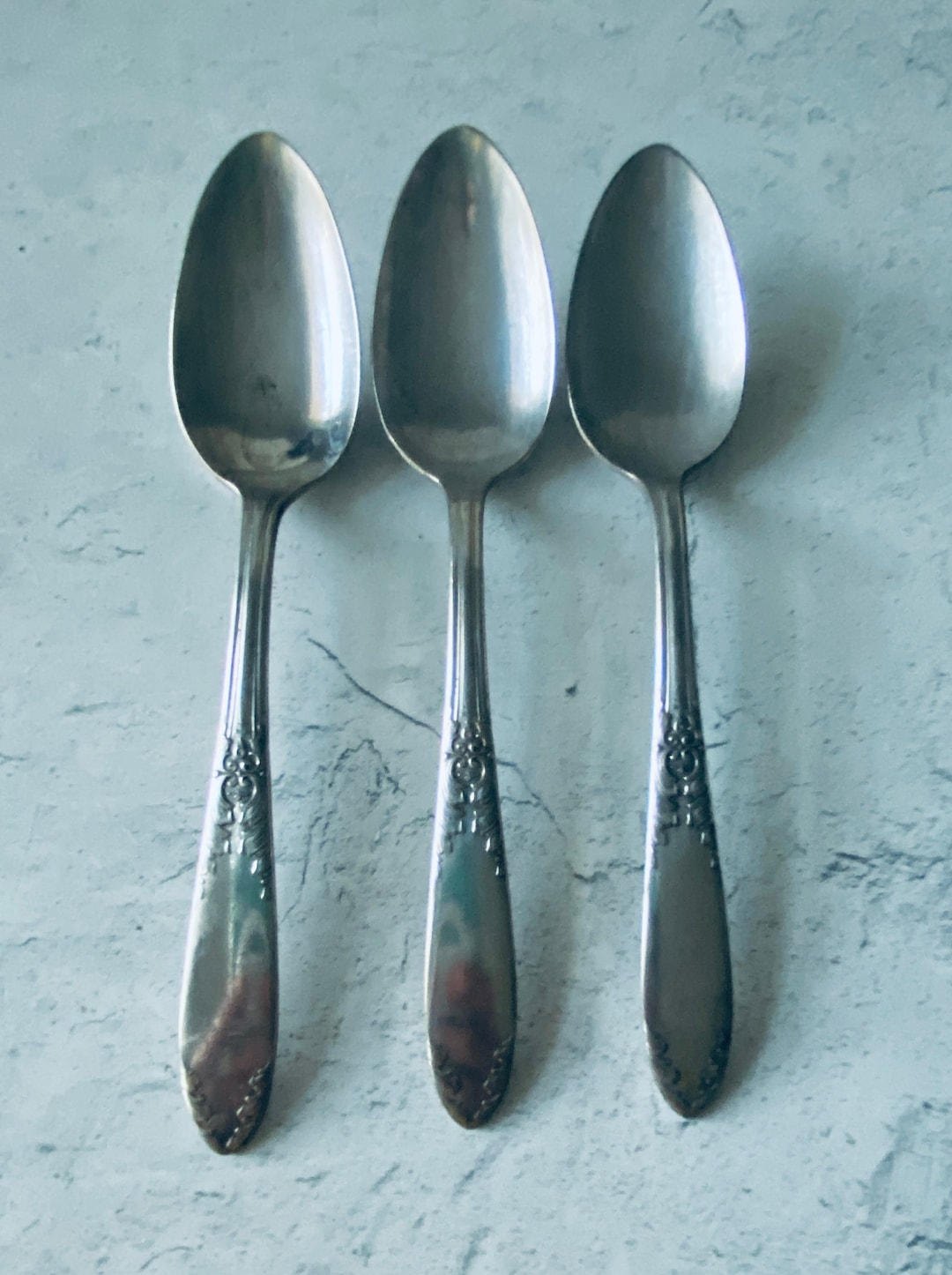 Vintage King Edward, National Silver Co., Silverplate, Set of 3 Spoons ...