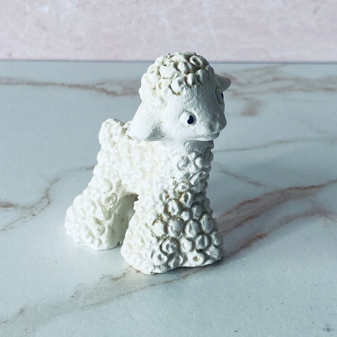 Vintage Ceramic Stone Mini Lamb Figurine, Keepsake, Collectible - Etsy