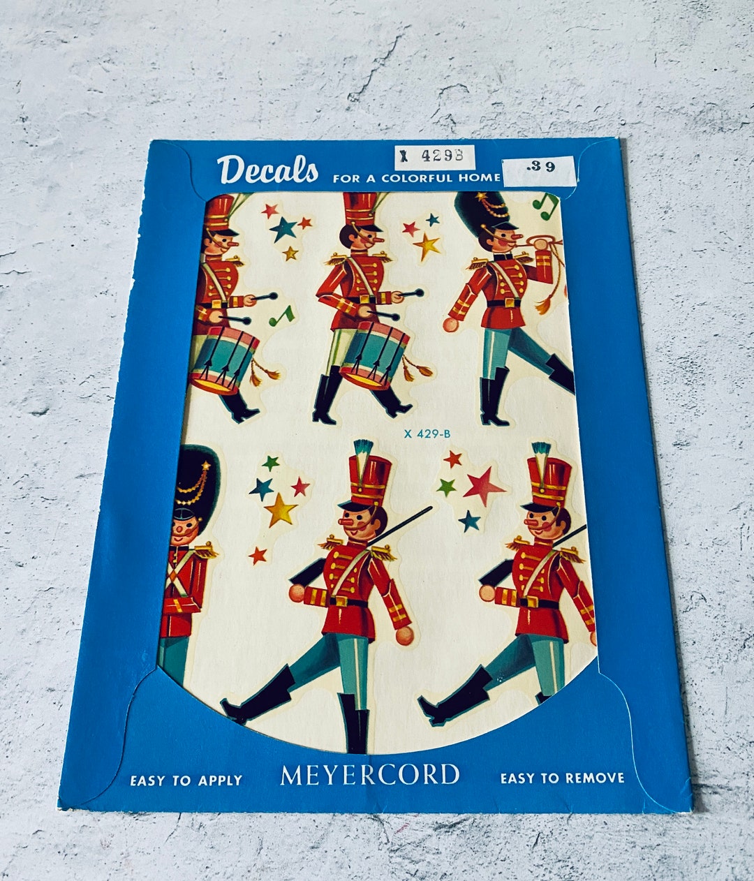 Vintage 1950's NOS Meyercord Decals, Drummers, Marching Drummers ...