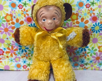 Vintage Gund Monki Monkey Plush: Hard Face, Red Heart, 10” - Etsy