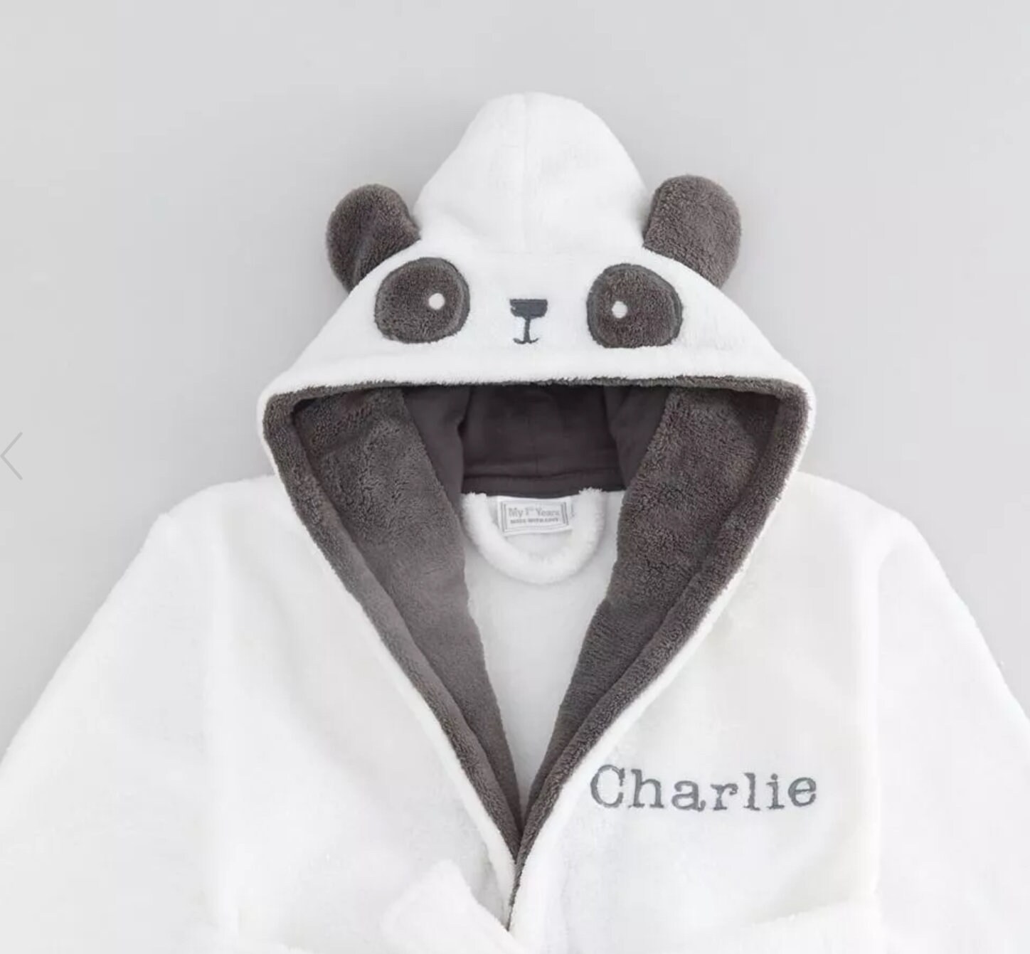 Personalised Embroidered Baby Robe, Panda Dressing Gown, Baby Bath Robe ...
