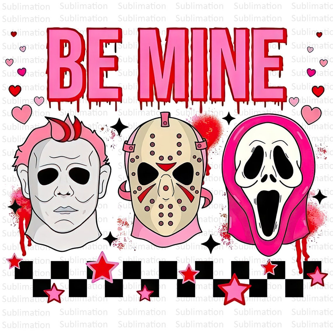 Be Mine Horror Movie PNG , Valentines Day Sublimation PNG , Sublimation ...