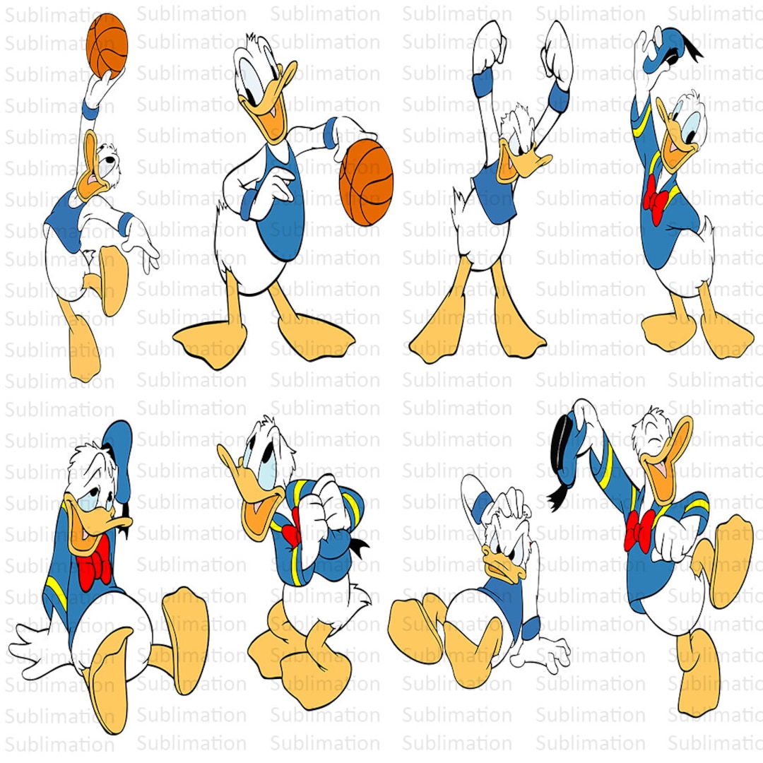 Donald Duck SVG Bundle Donald Duck PNG Clipart Cut File Silhouette ...