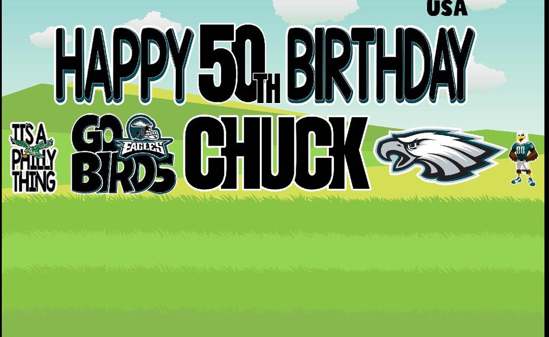 Custom Happy Birthday Birds It's a Philly Thing Yard Sign Philadelphia ...