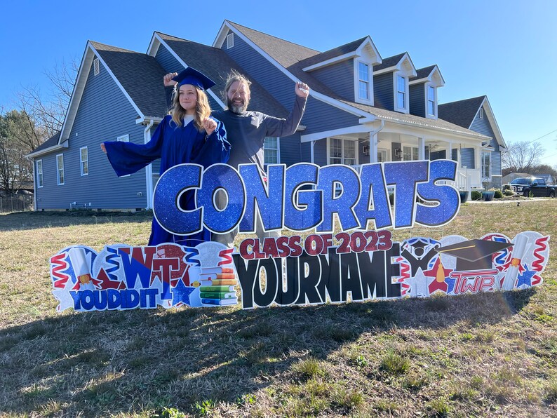 Personalized Graduation Yard Sign With Stakes Graduation - Etsy