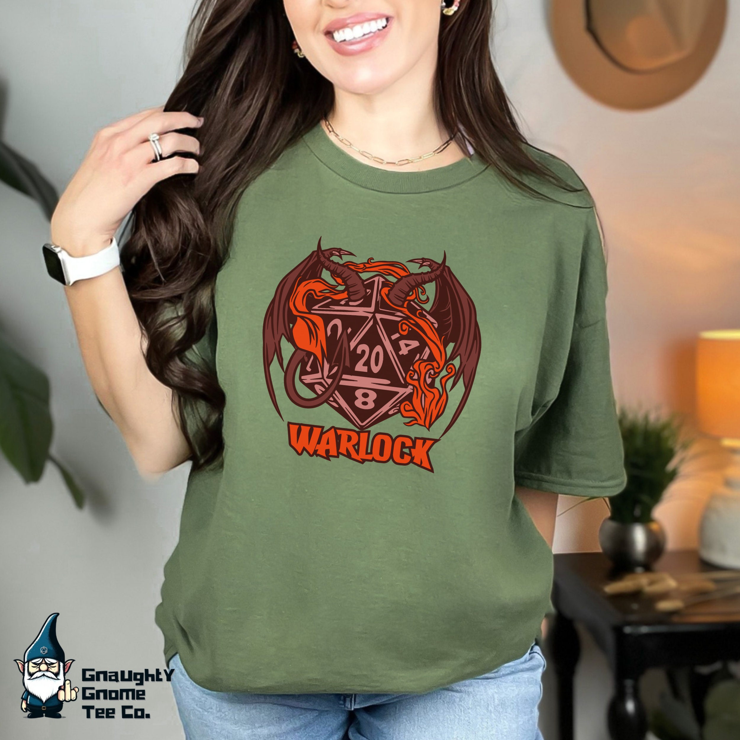 Dnd WARLOCK Tshirt D20 Tshirt Gifts for Warlocks Gifts for - Etsy