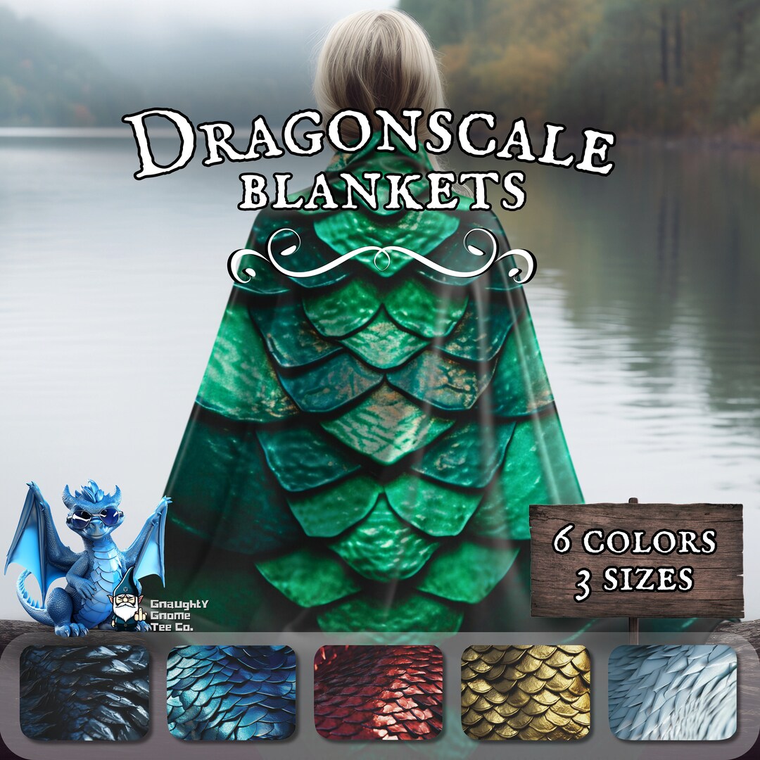 Dragonscale Blankets Cozy Fantasy Throws for Gaming, Home Decor and ...